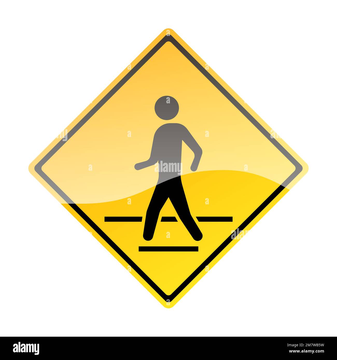 Pedestrian Traffic Sign isolated on white background. Vector ...
