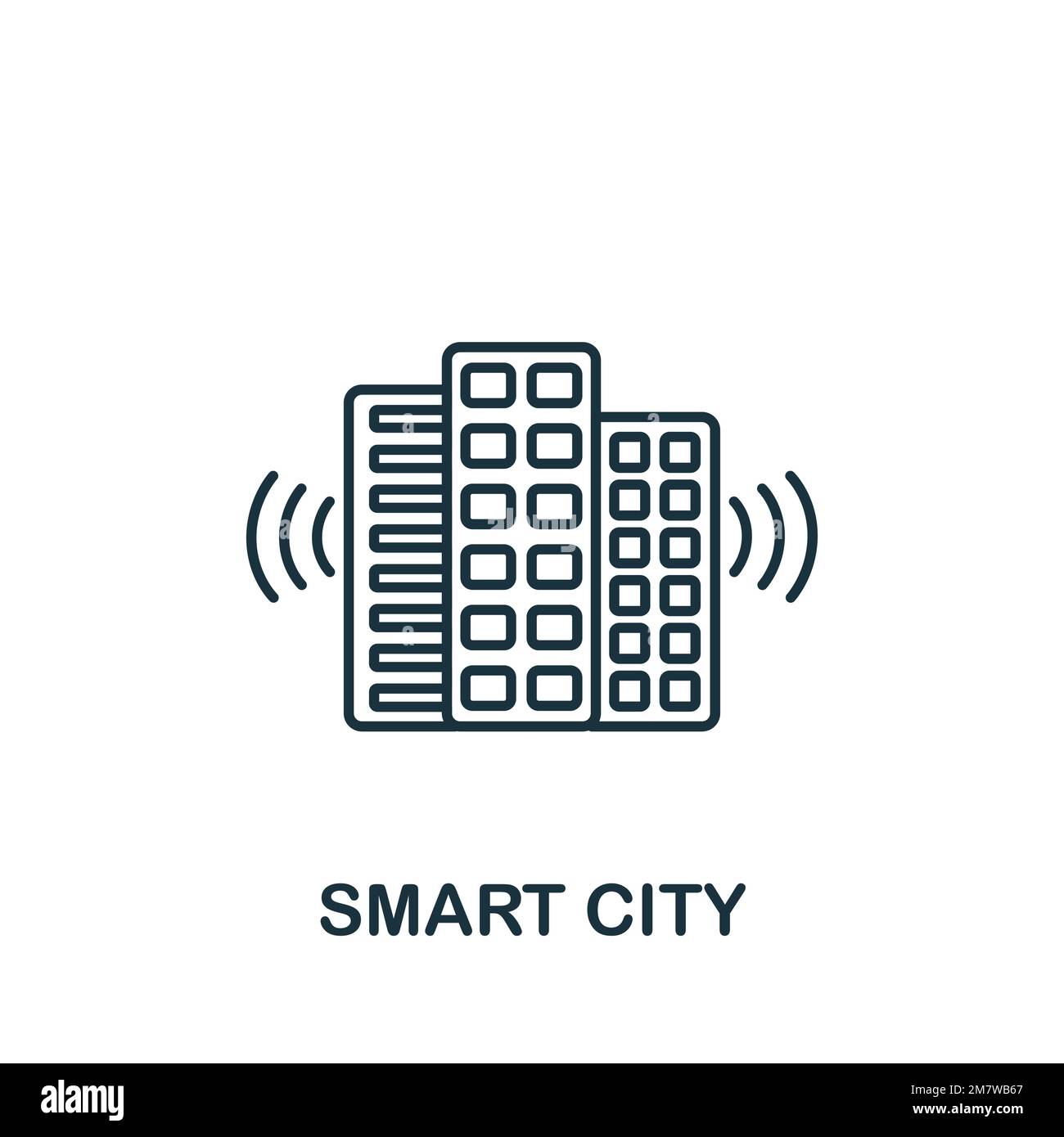 Smart City Icon Monochrome Simple Smart Technology Icon For Templates Web Design And