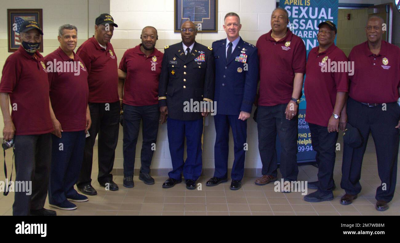 Members of the 8th Infantry Association stand with fellow association ...