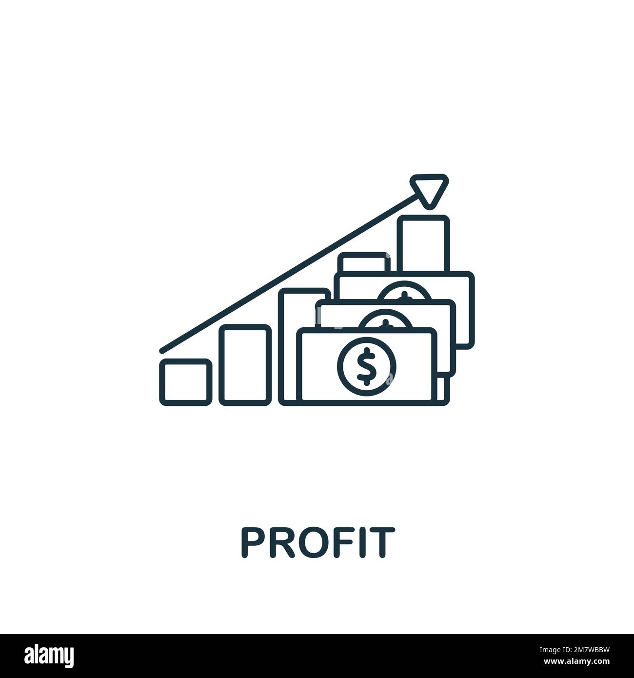 Profit icon. Monochrome simple Stock Market icon for templates, web ...