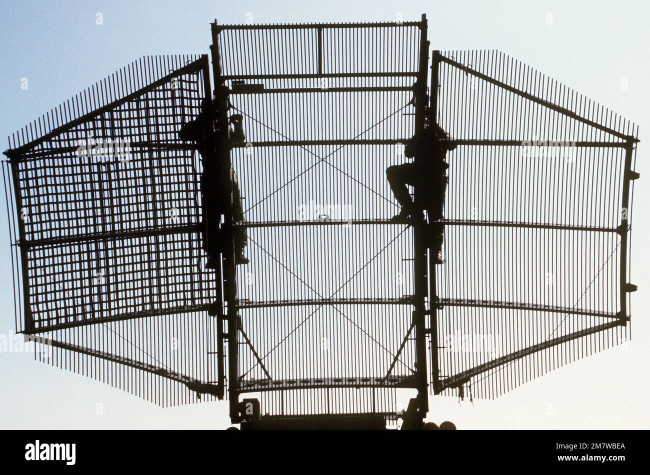 AN/TPS-43E radar equipment is set up by personnel of the 622nd Tactical ...