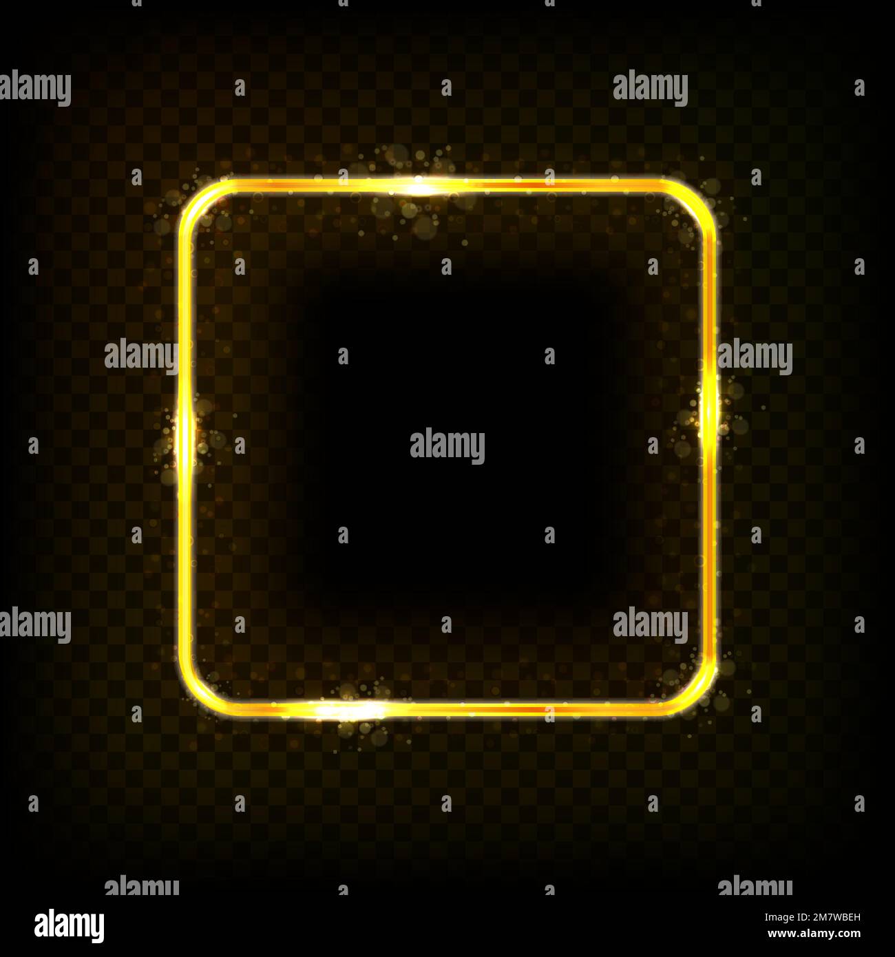 Square frame with lights effects isolated on transparent background ...