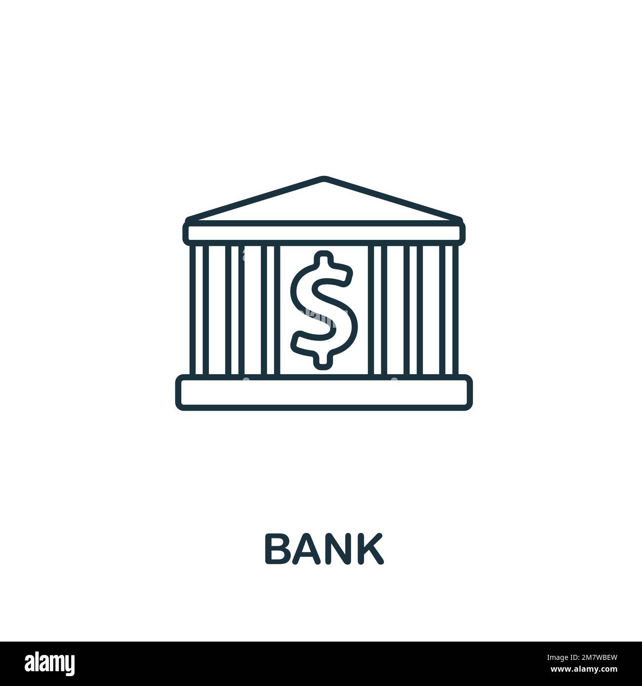 Bank icon. Monochrome simple Stock Market icon for templates, web ...
