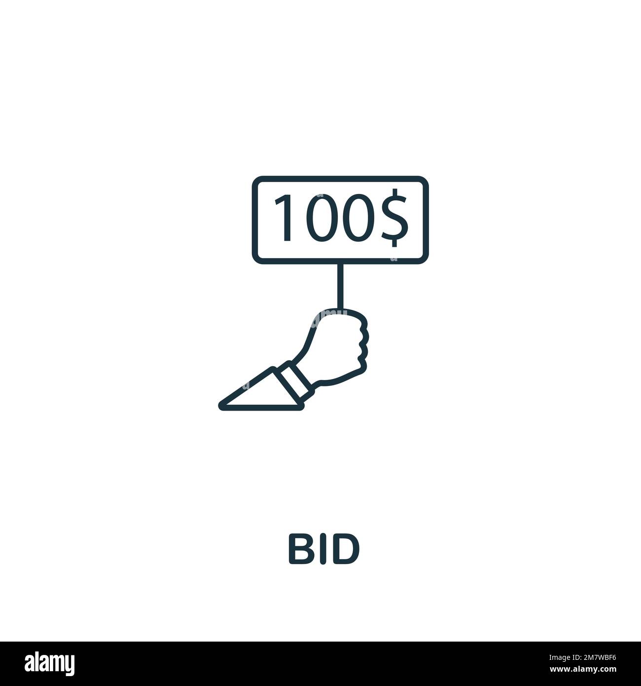 Bid icon. Monochrome simple Stock Market icon for templates, web design ...