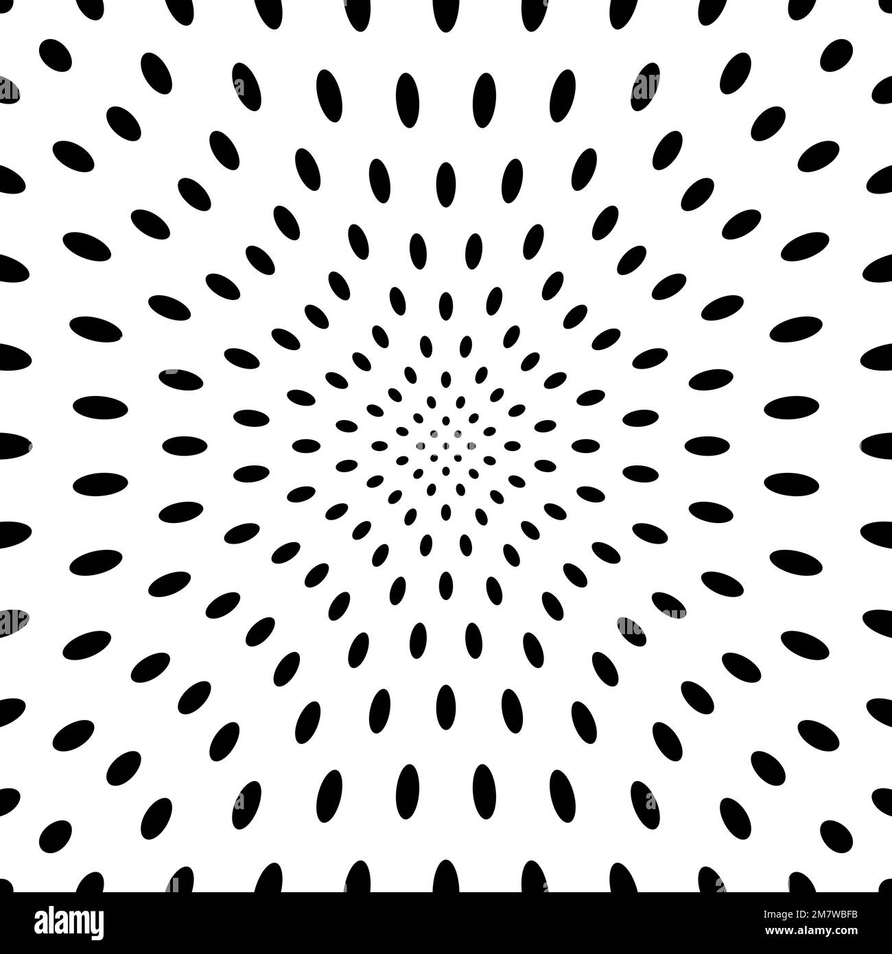 Polka dot pattern with fisheye effect. Vector illustration Stock Vector ...