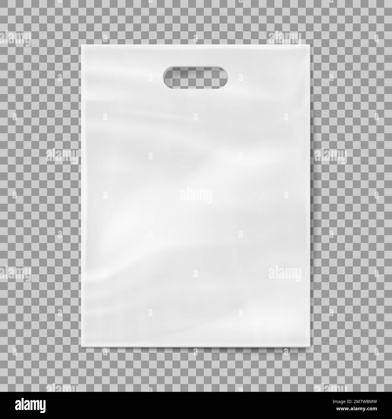 Realistic 3d plastic bag isolated on transparent background. Vector ...