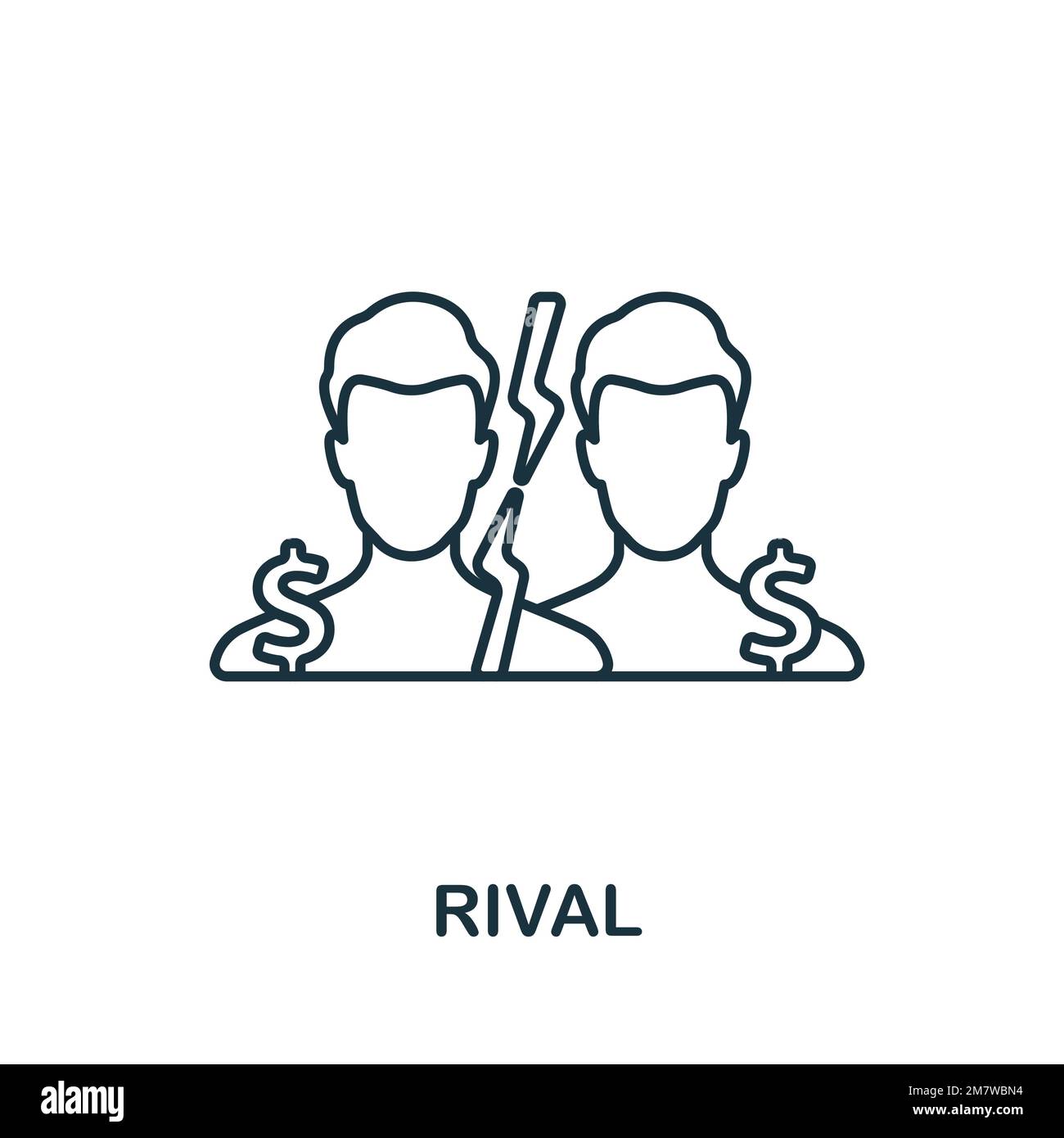 Rival icon. Monochrome simple Stock Market icon for templates, web ...