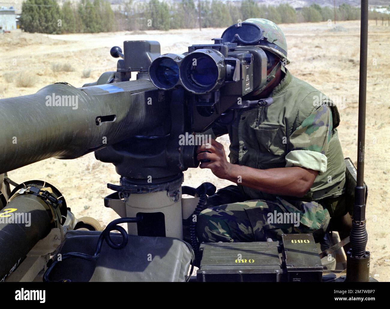 A Marine from the Tube-launched Optically-tracked Wire-guided (TOW ...