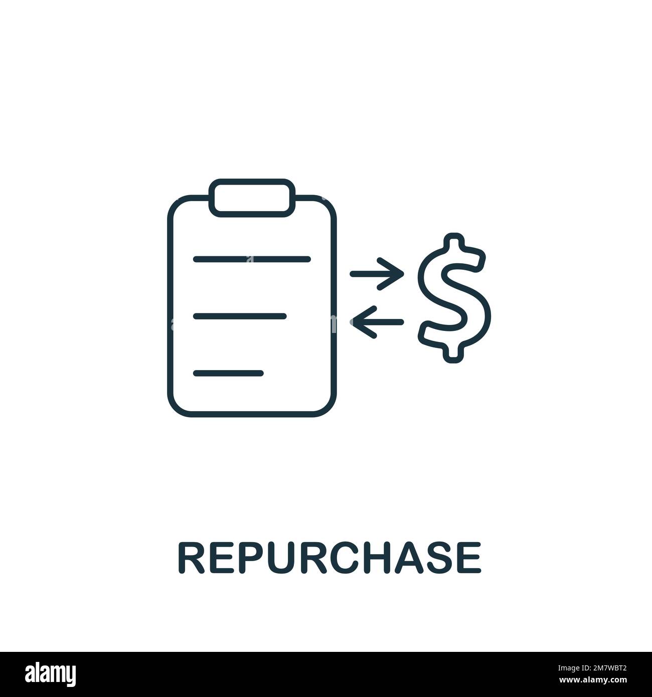 Repurchase icon. Monochrome simple Stock Market icon for templates, web ...