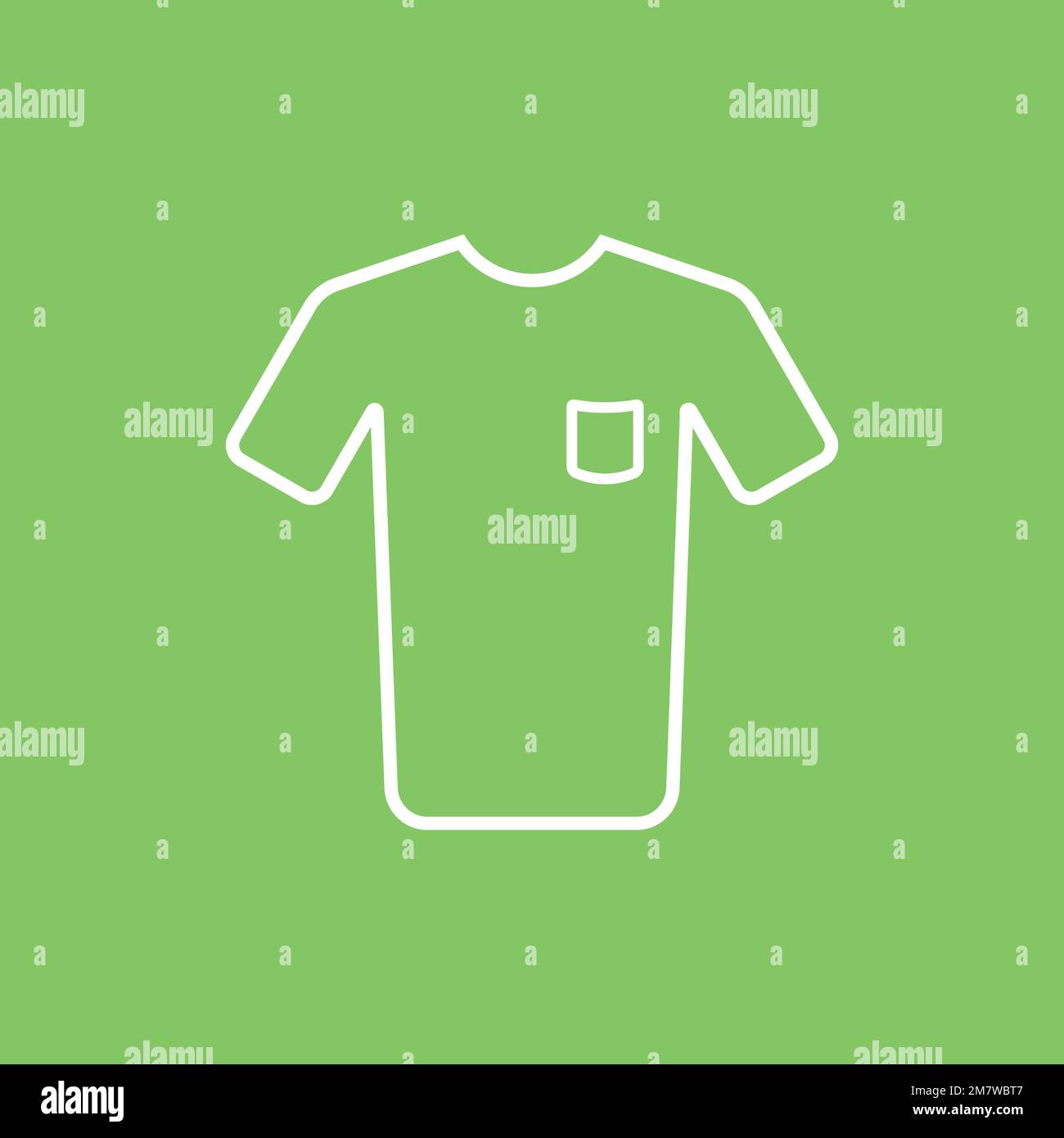Tshirt icon isolated on green background. Vector illustration. Eps 10 ...
