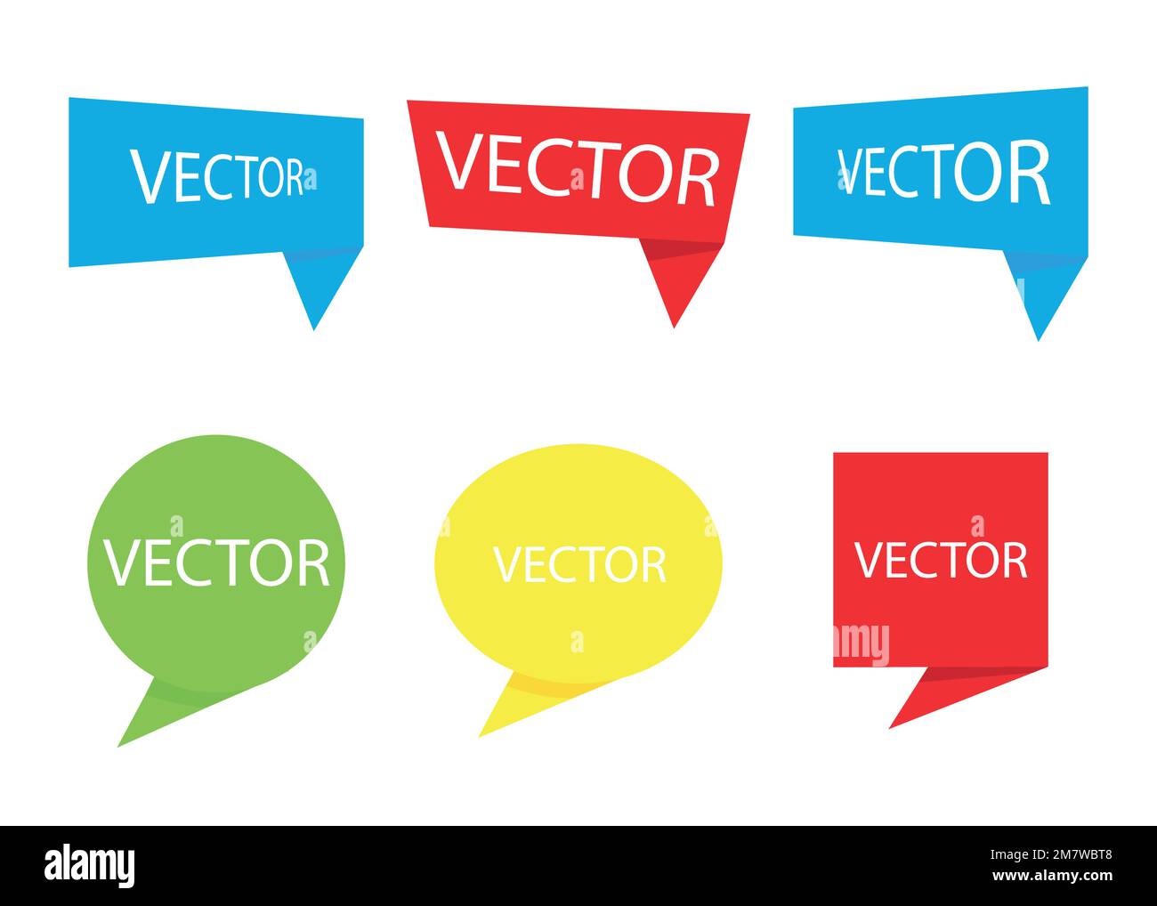 Set of vector banner. Annotation ribbon. Speech bubble isolated on ...