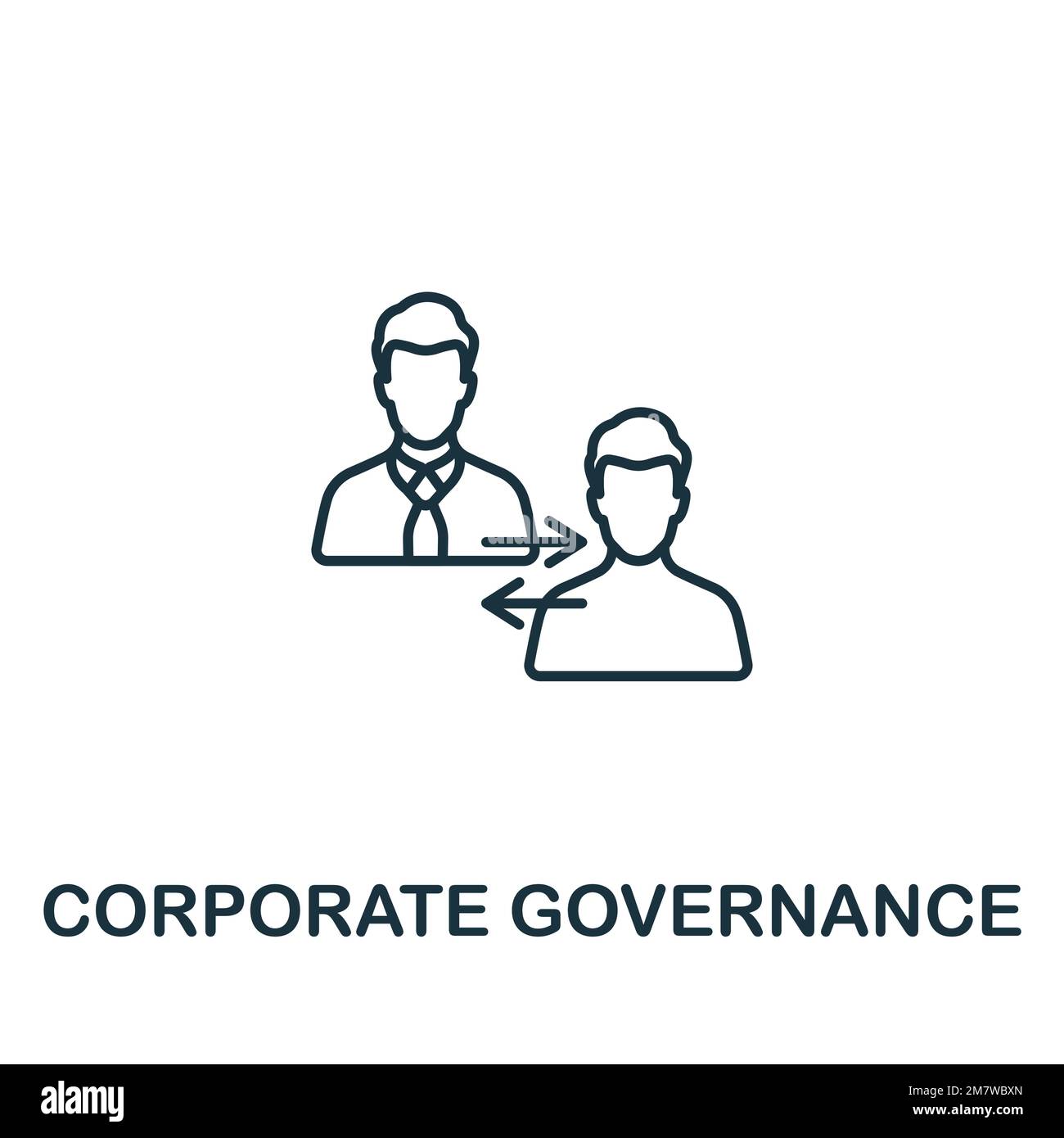 Corporate Governance icon. Monochrome simple Stock Market icon for ...