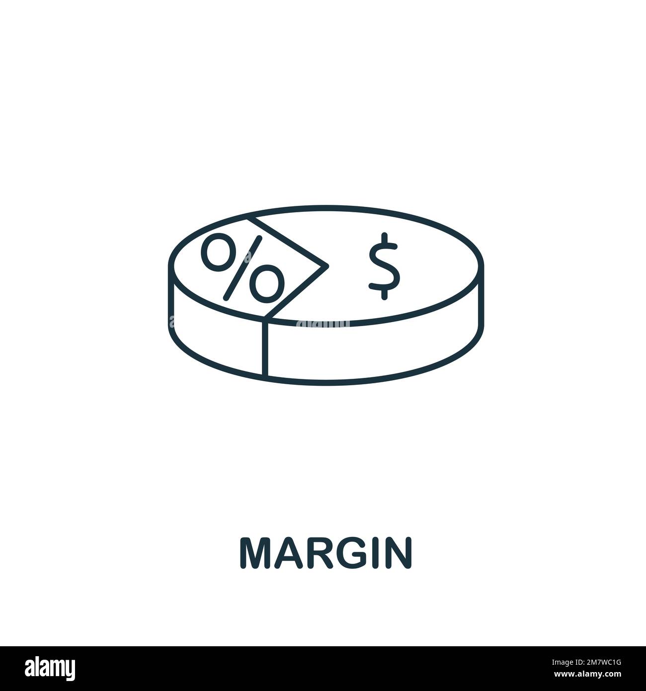 Margin icon. Monochrome simple Stock Market icon for templates, web ...