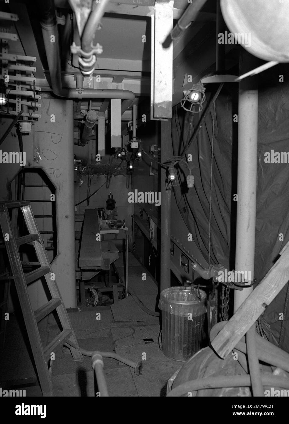 The lower level room aboard the guided missile frigate KLAKRING (FFG-42 ...