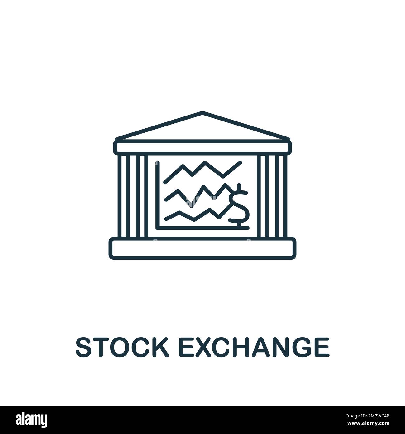 Stock Exchange icon. Monochrome simple Stock Market icon for templates ...