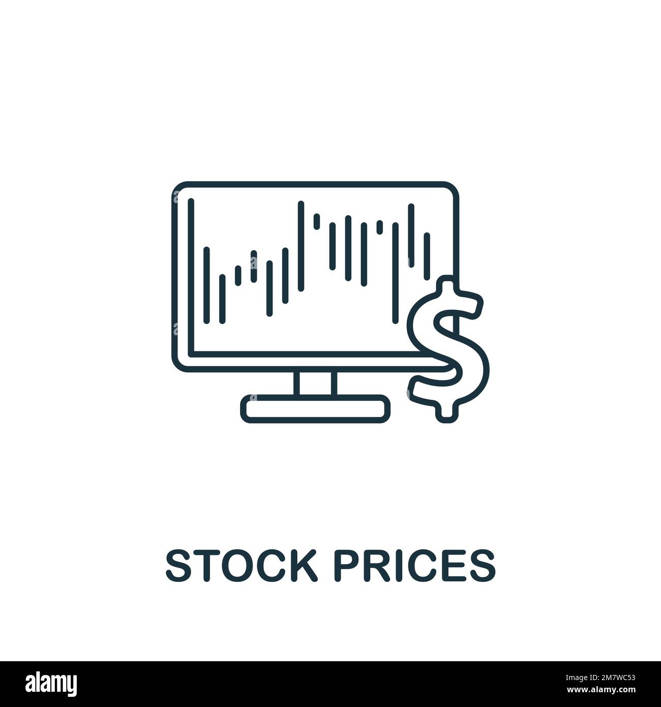 Stock Prices icon. Monochrome simple Stock Market icon for templates ...