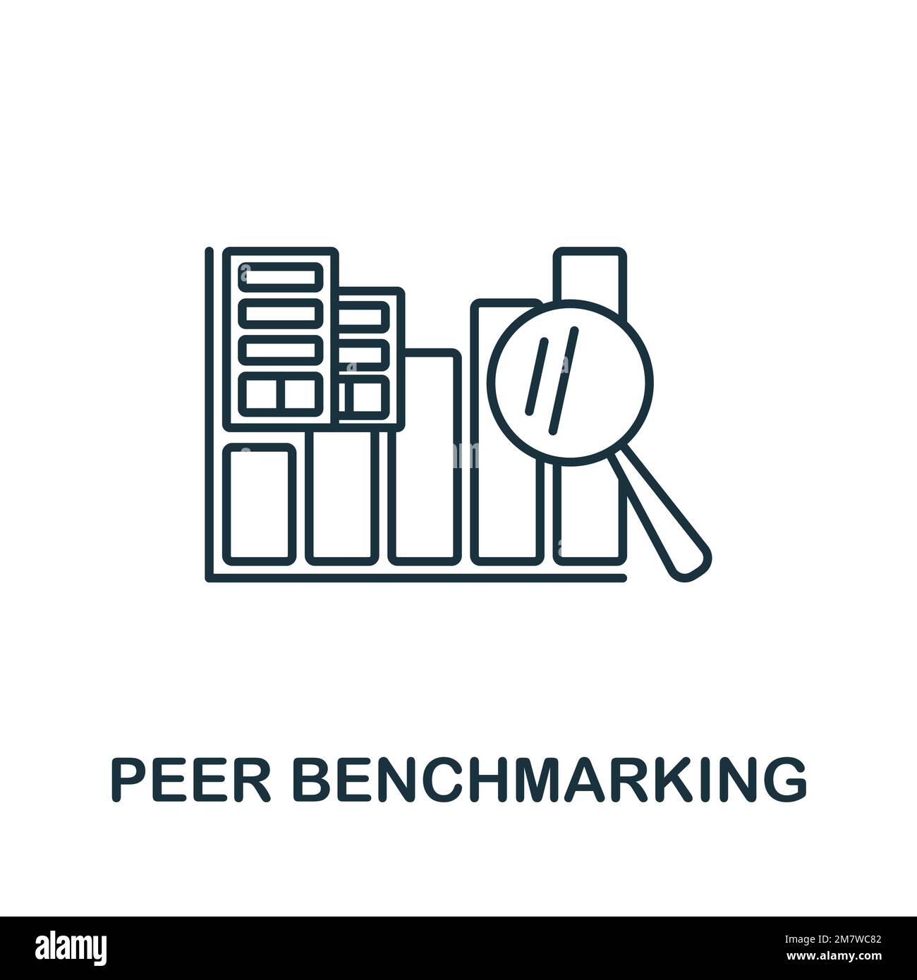 Peer Benchmarking icon. Monochrome simple Stock Market icon for ...