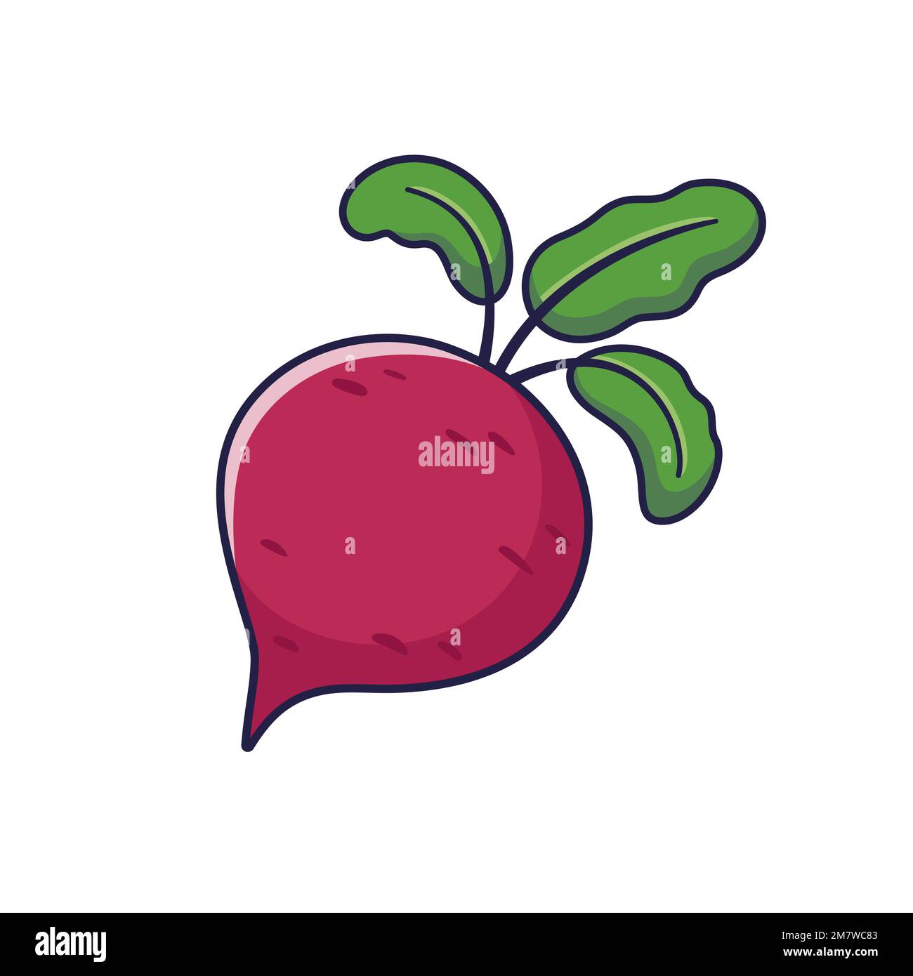 Cute beet root cartoon icon illustration. Food vegetable flat icon ...