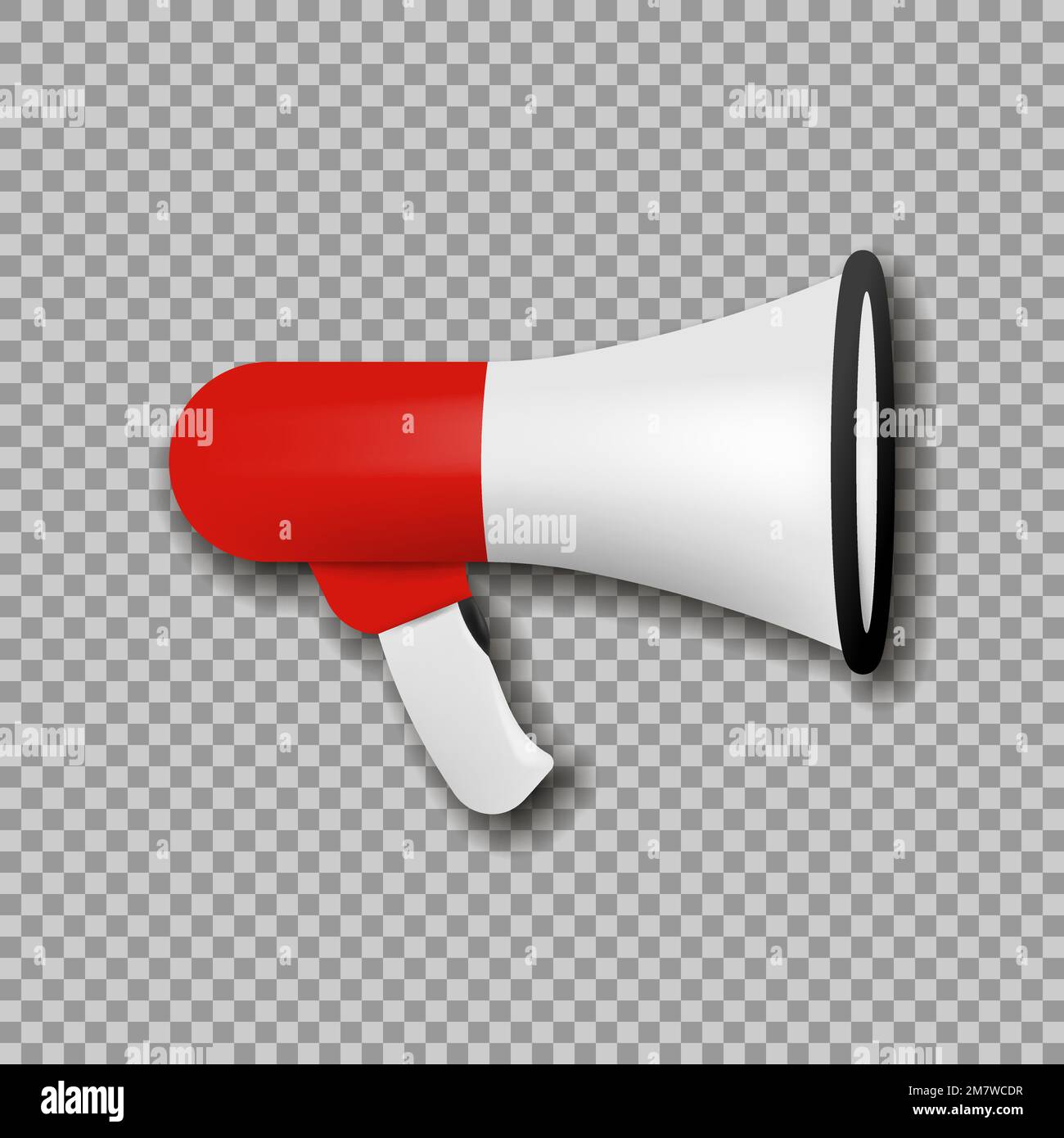 Realistic 3d Megaphone isolated on transparent background. Vector ...