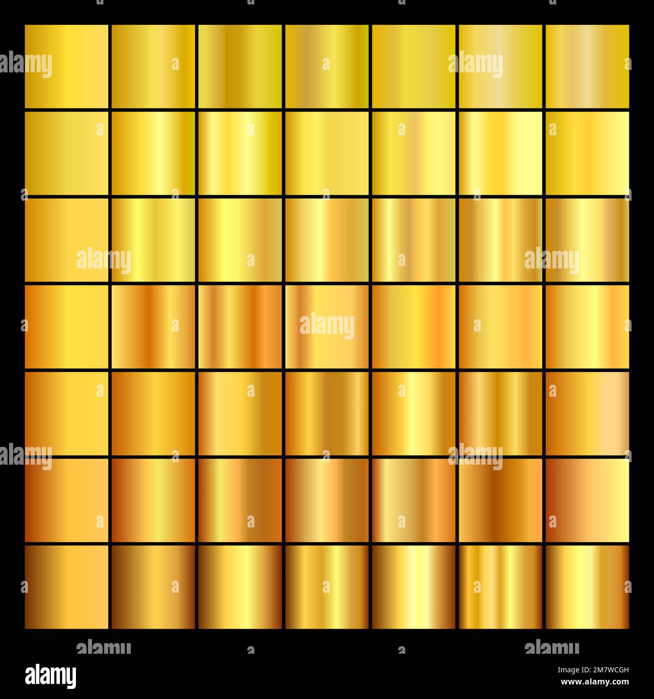 Set of gold gradients. Collection of gold backgrounds. Vector ...