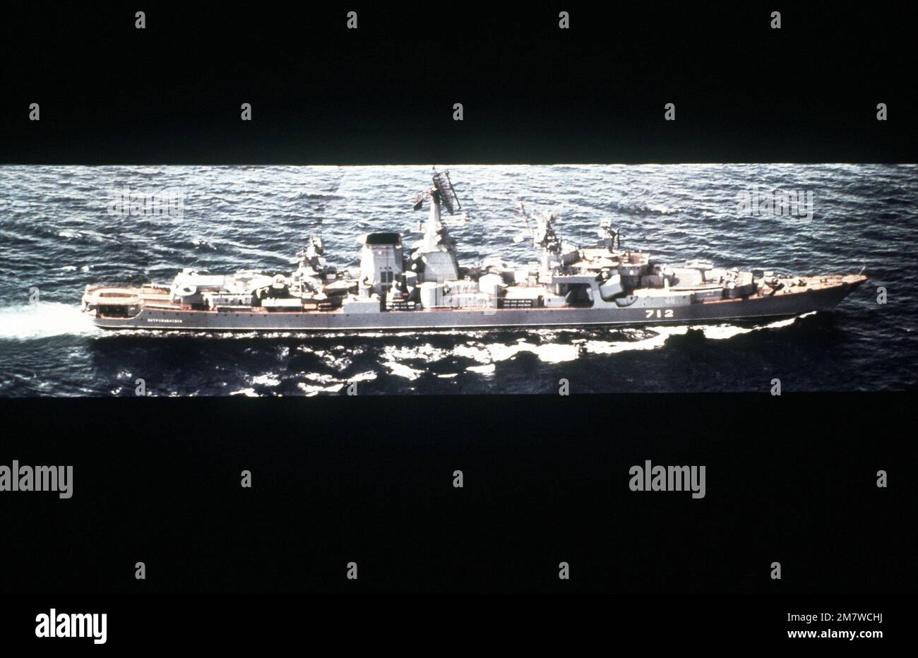 Aerial Starboard Beam View Of A Soviet Kara Class Guided Missile Cruiser Underway Country