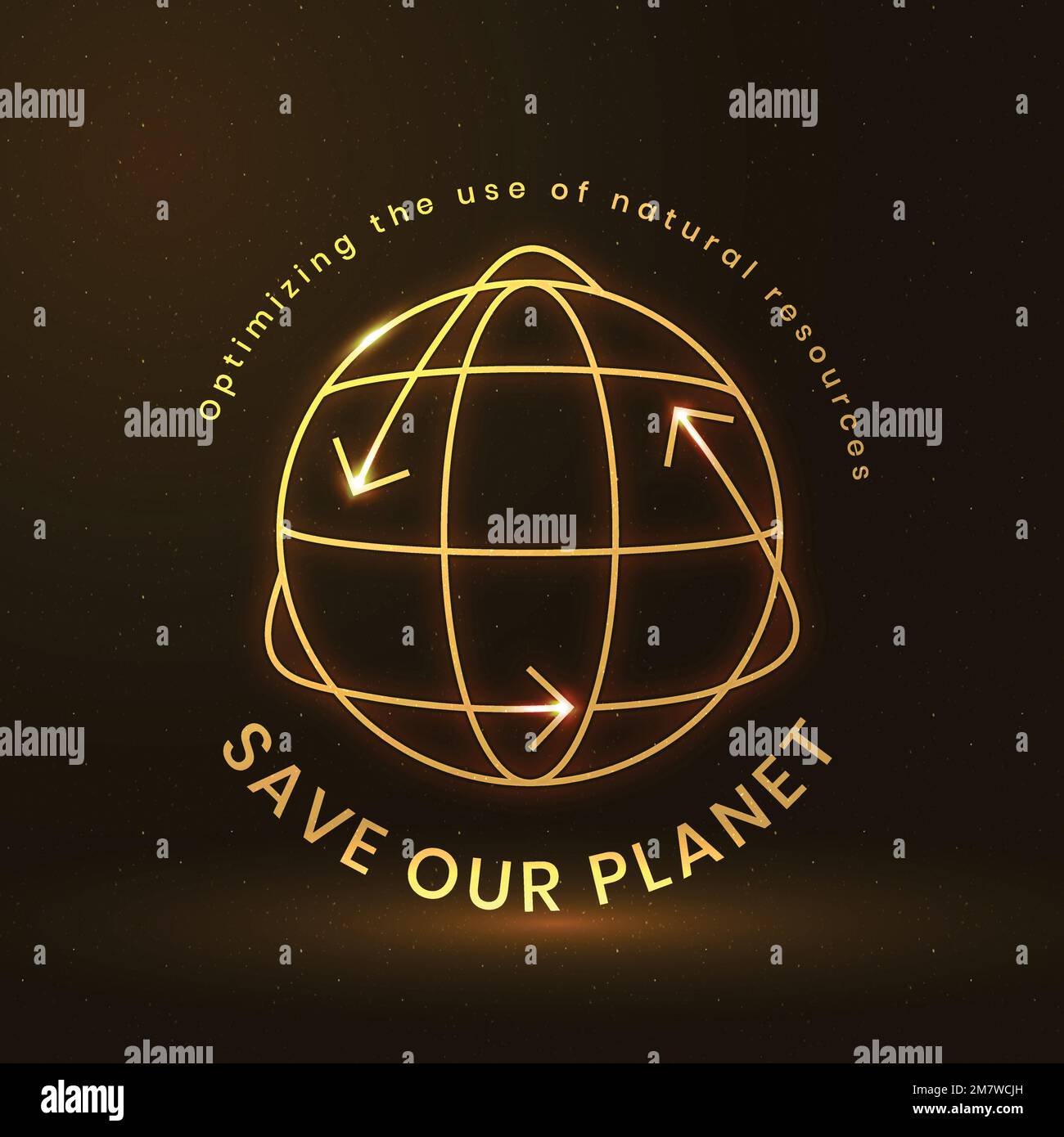 Global environmental logo vector with save our planet text Stock Vector ...