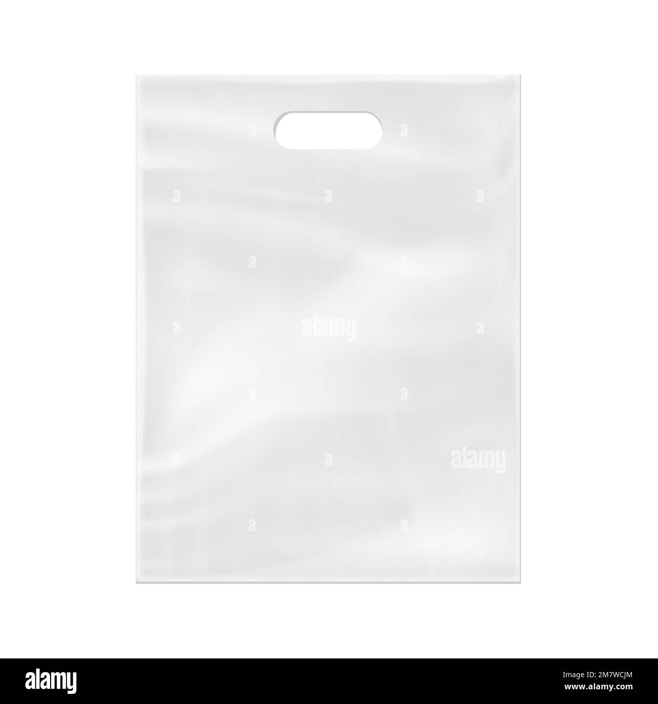 Realistic 3d plastic bag isolated on white background. Vector ...