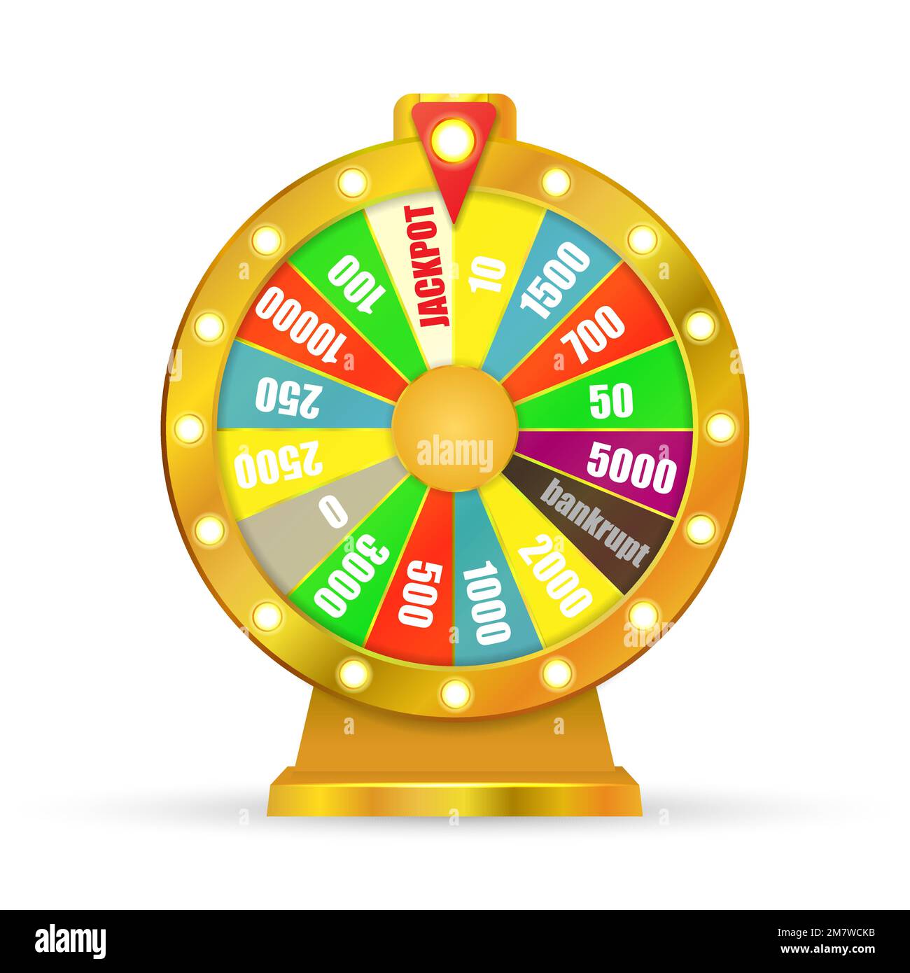 Wheel Of Fortune isolated on white background. Vector illustration ...
