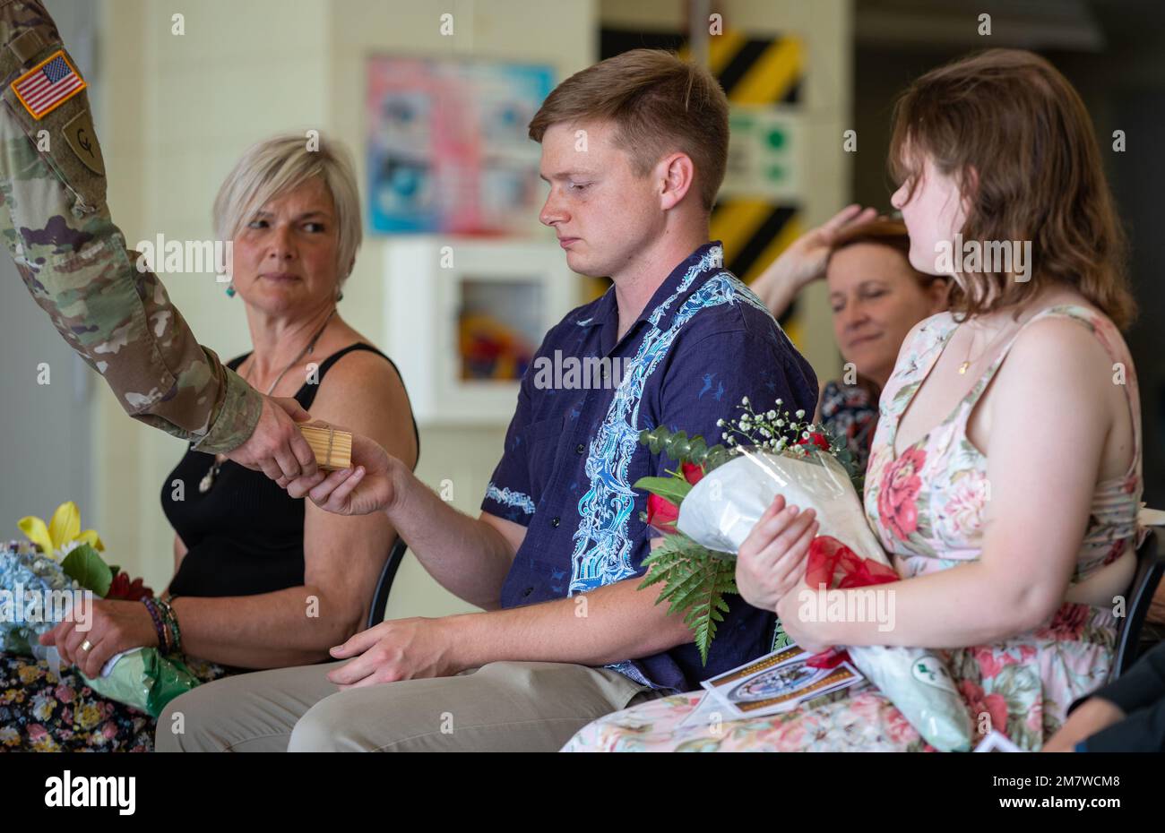 Ryan Jacques, son of Chief Warrant Officer 5 Daniel Jacques, receives ...