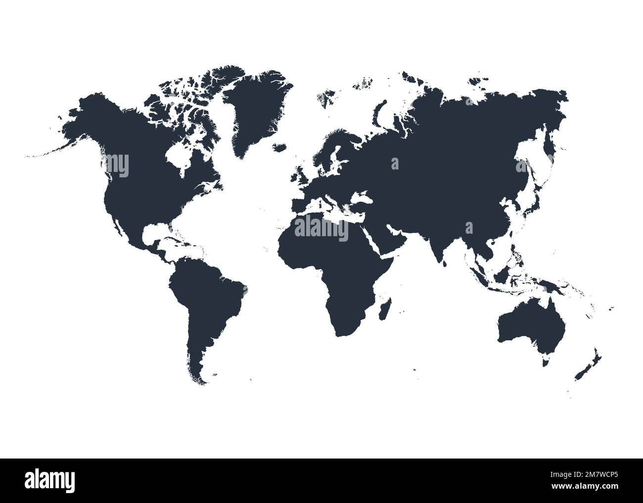 World map isolated on white background. Vector illustration. Eps 10 ...