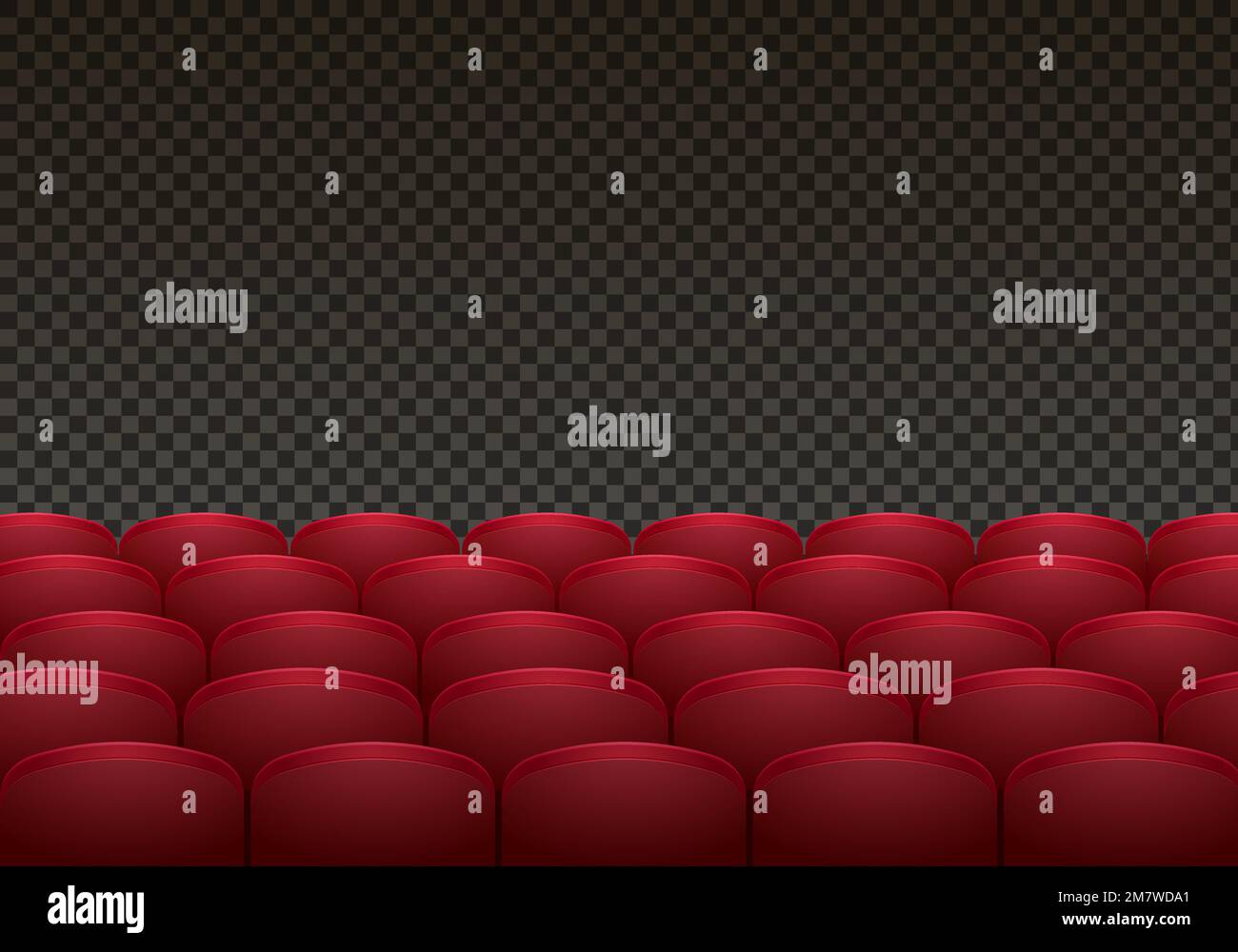 Cinema white screen curtain seats Stock Vector Images - Alamy