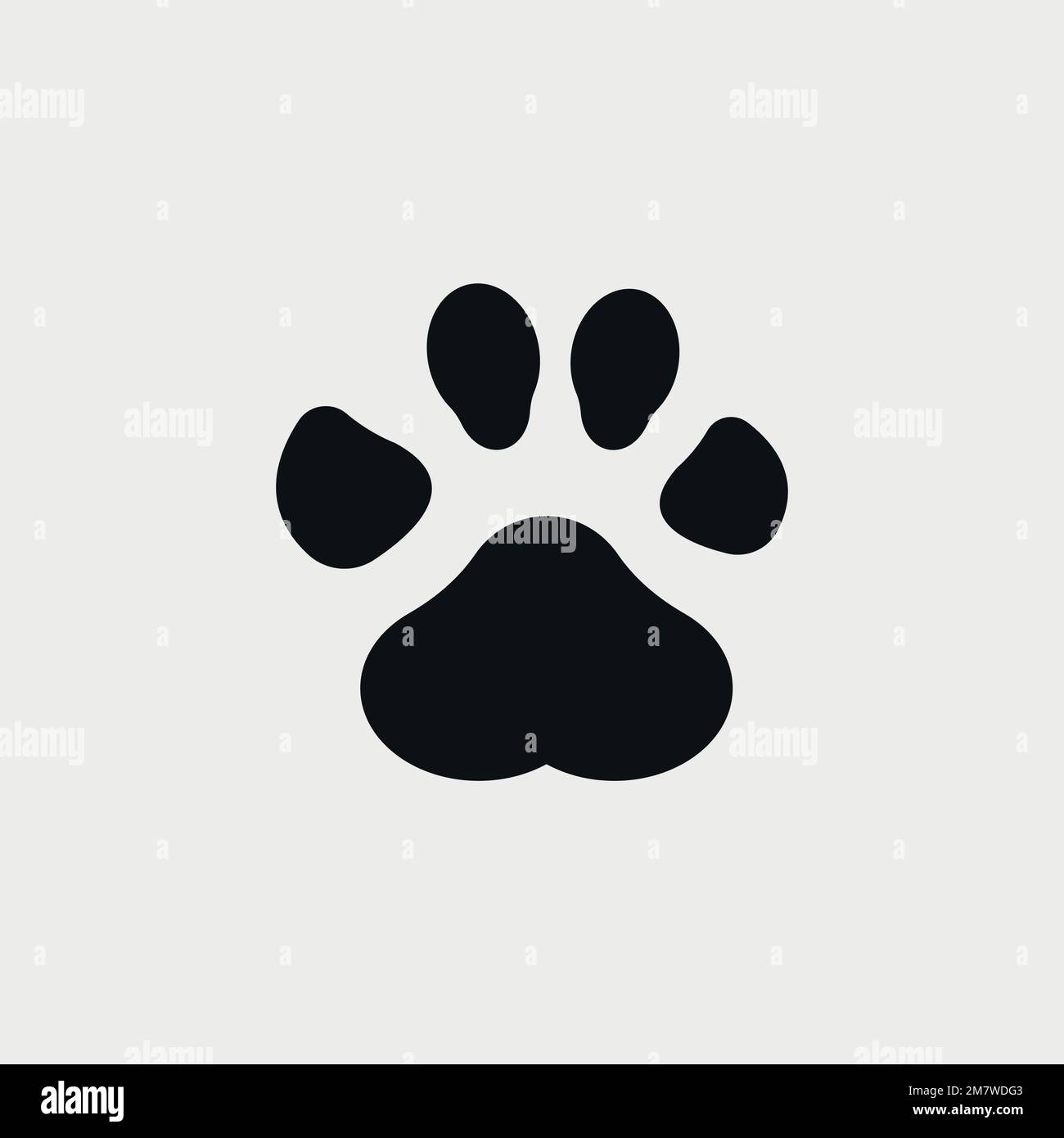 Paw Print icon vector illustration. isolated on background. Vector ...