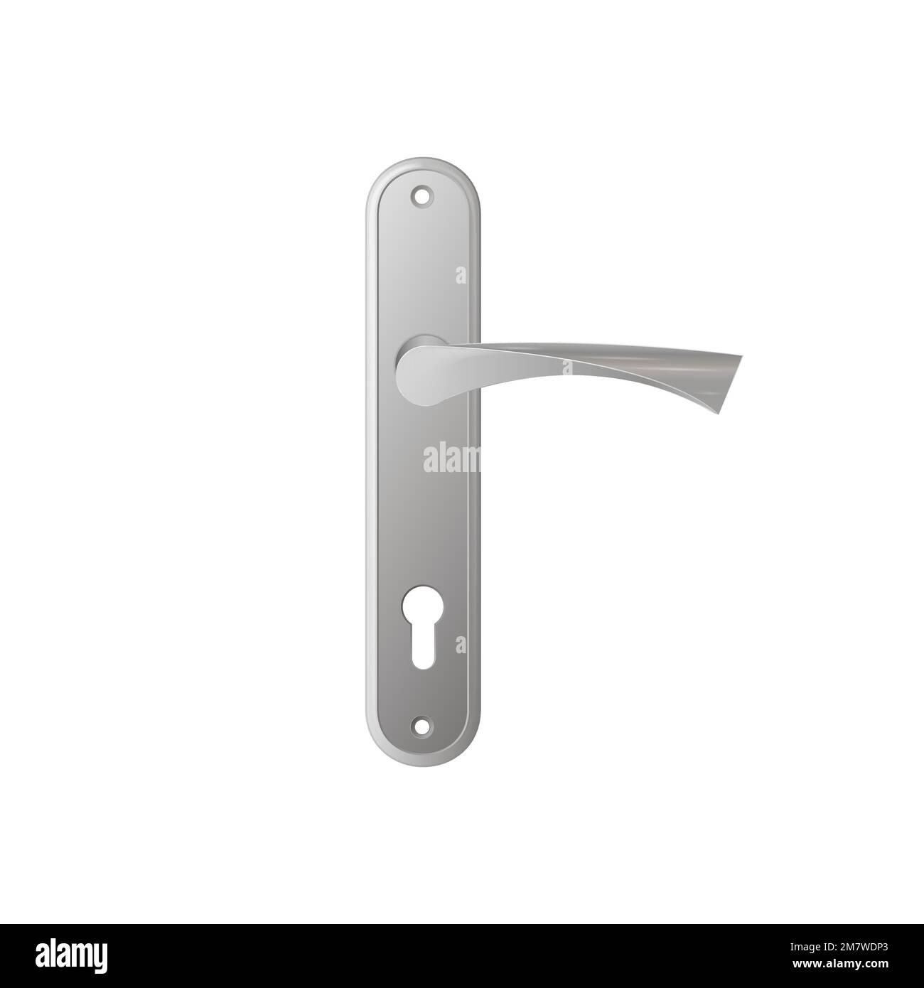 Door handle isolated on white background.Realistic vector illustration ...