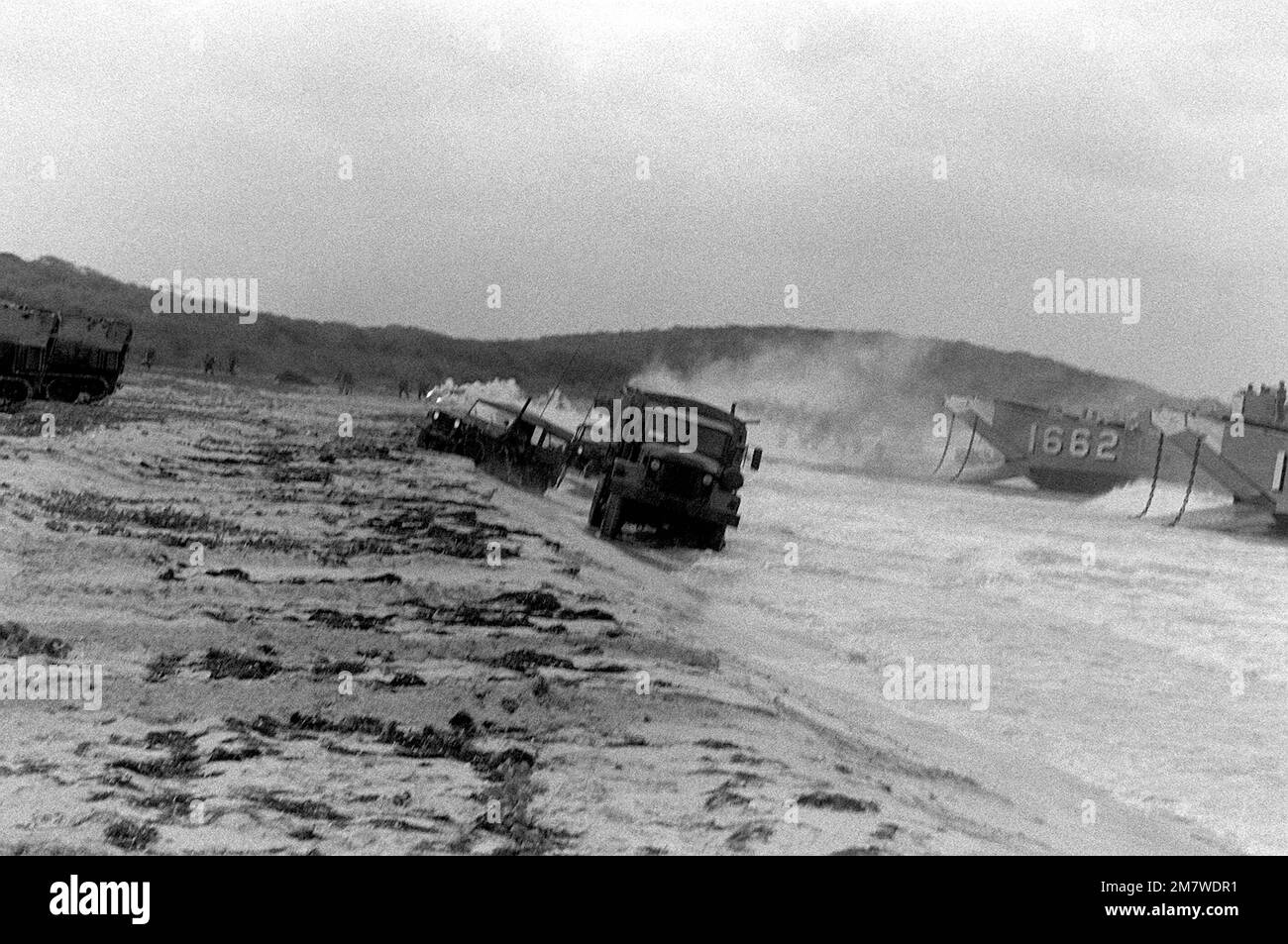 Marines from the Fourth Marine Amphibious Brigade take part in a beach ...