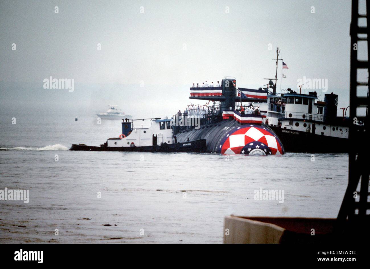 Nuclear powered submarine launch ceremony hi-res stock photography and ...