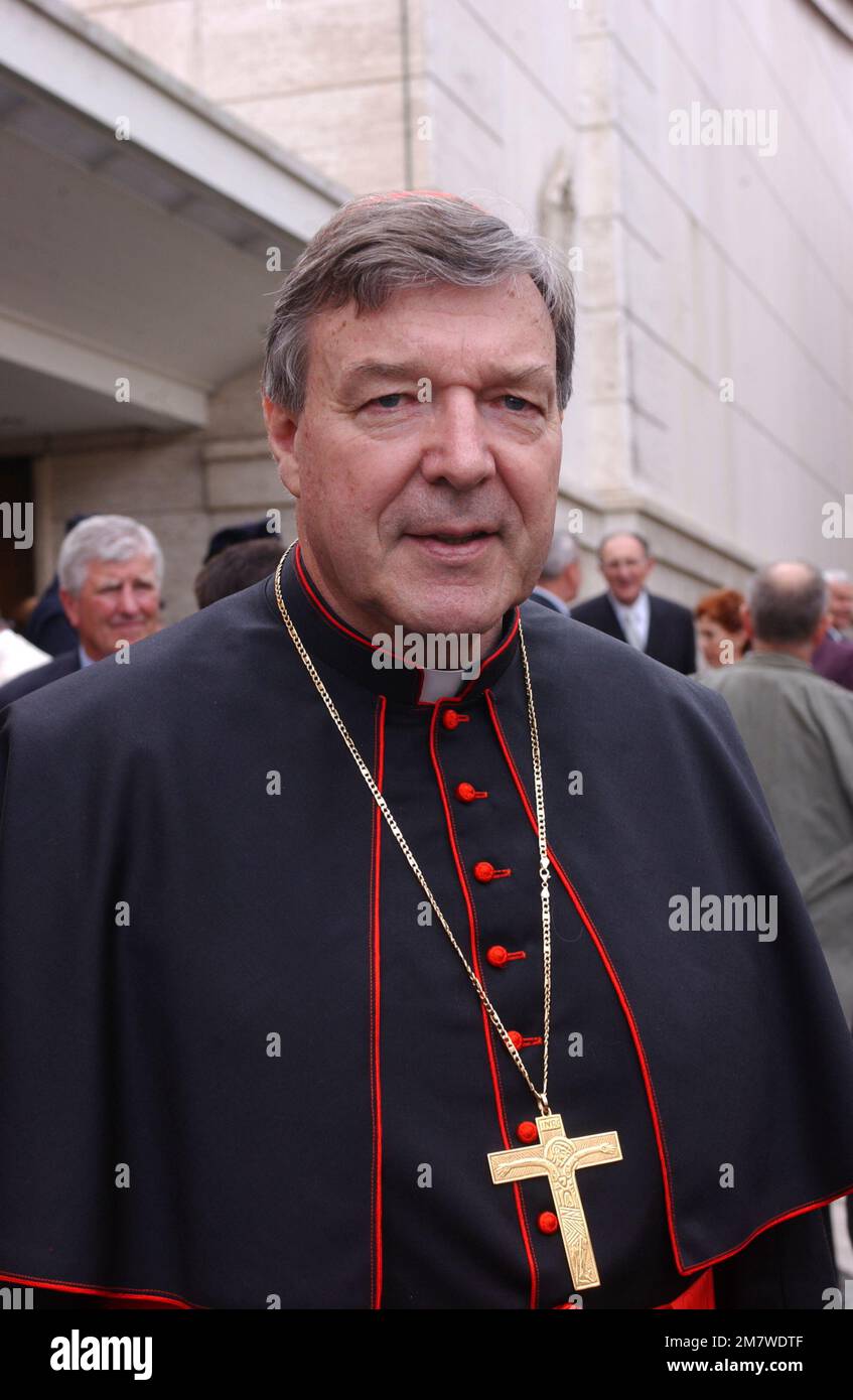 October 23, 2013: Card. George Pell poses after the audience at the ...