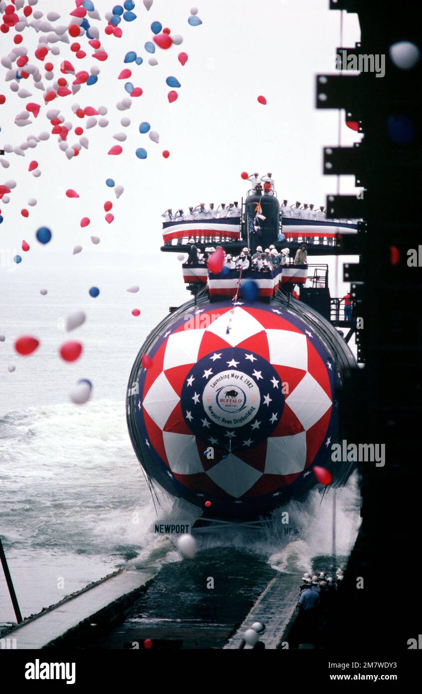 Nuclear powered submarine launch ceremony hi-res stock photography and ...