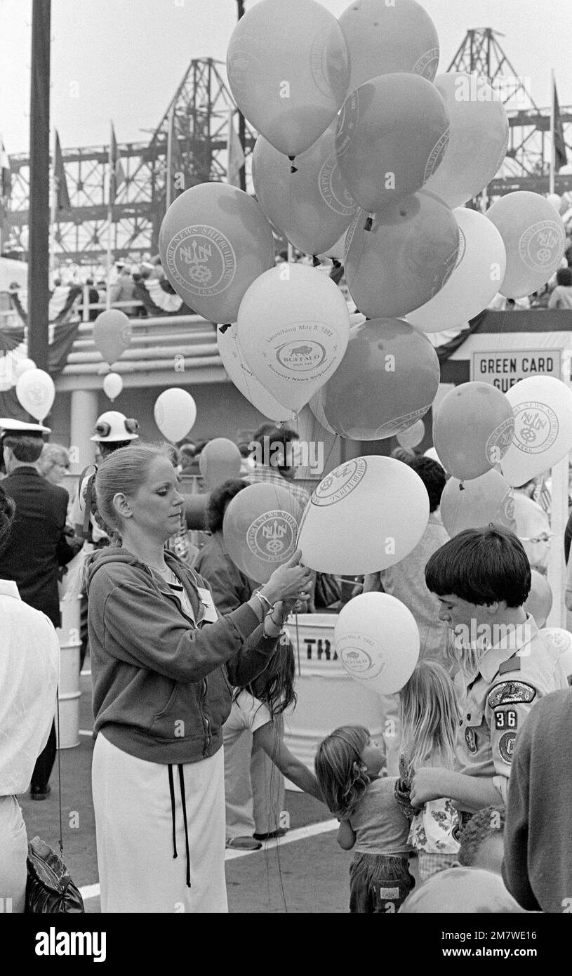 Balloons are handed out during the launching ceremony for the nuclear ...