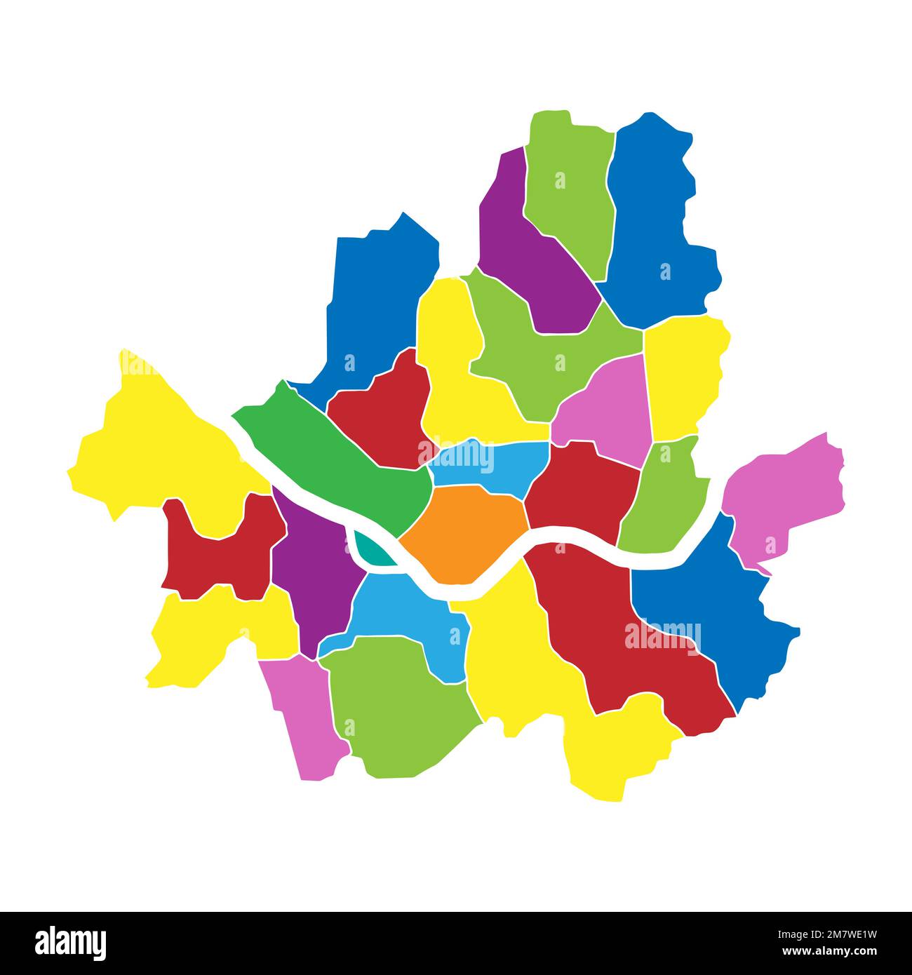 Colorful Seoul administrative and political vector map. Vector ...