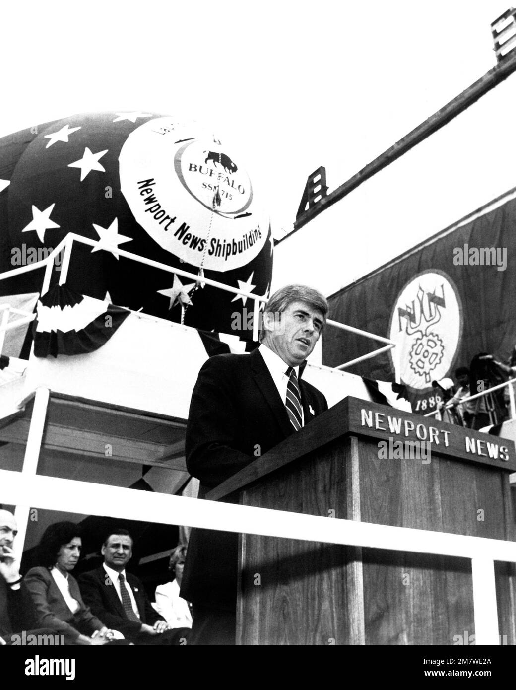 Rep. Jack Kemp, R-N.Y., speaks during the launching ceremony for the ...