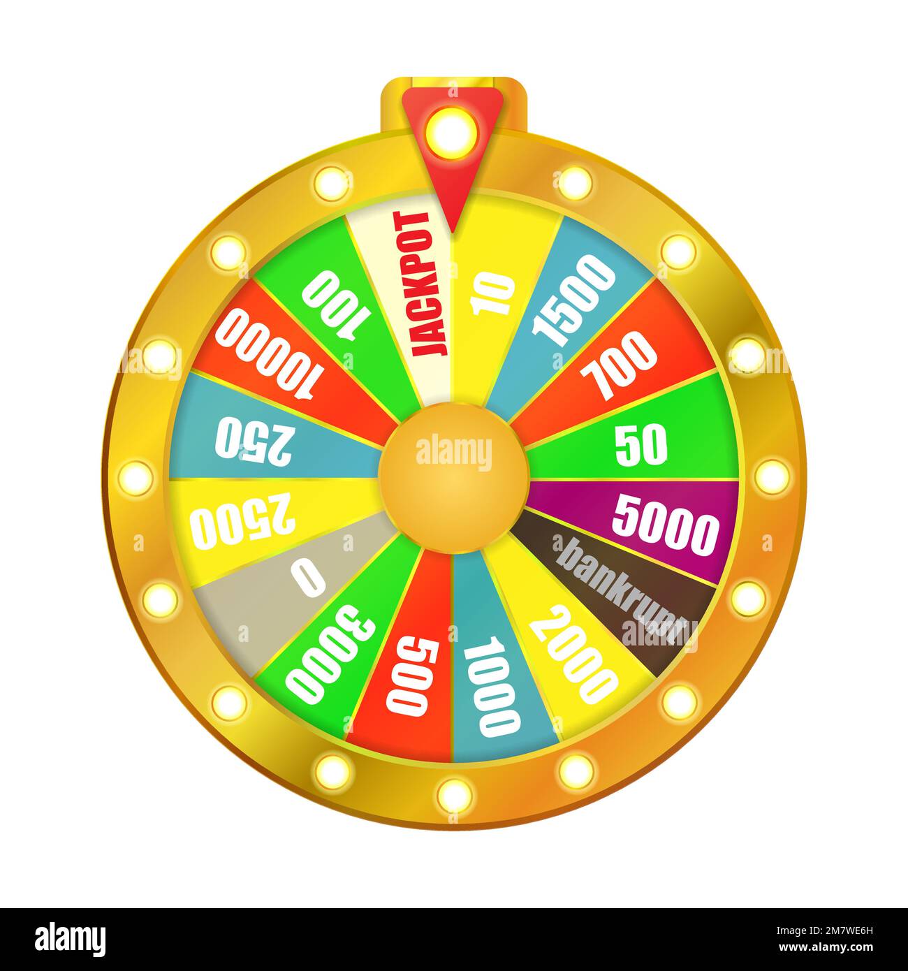 Wheel Of Fortune isolated on white background. Vector illustration ...
