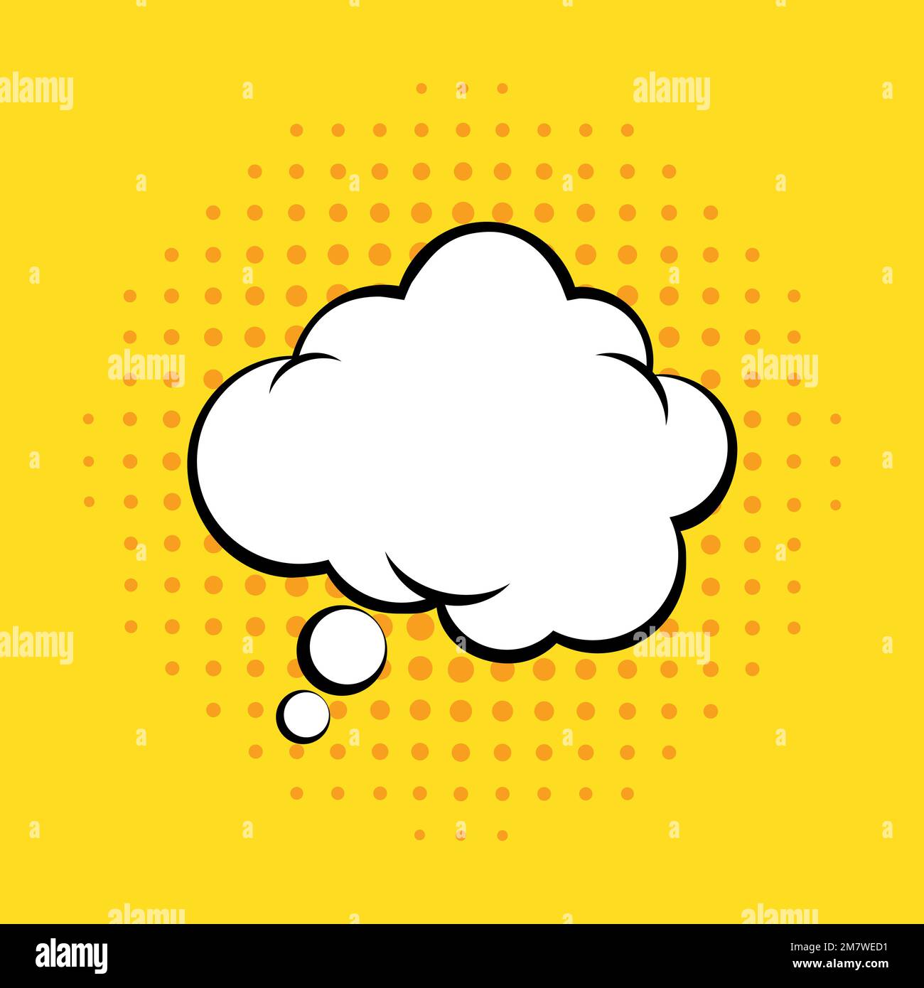 Thoughts Bubble in Pop Art Comics Style. Comic speech bubble. Vector ...
