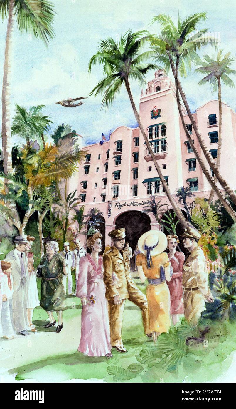 Artwork: "Royal Hawaiian, 1941" Artist: Susan Jaekel. Country: Unknown ...