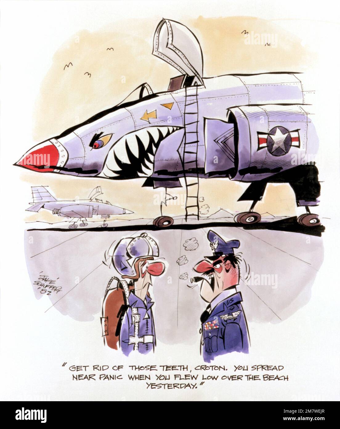 Artwork: "USAF Cartoon" Artist: Jake Schuffert. Country: Unknown Stock ...