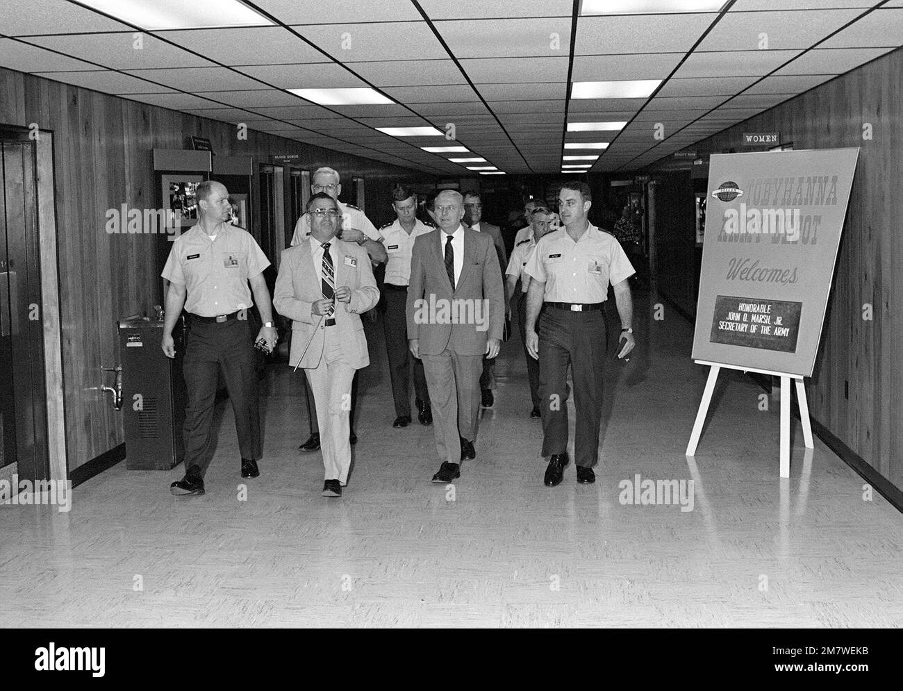 Secretary of the Army John O. Marsh Jr. completes his tour of the depot ...