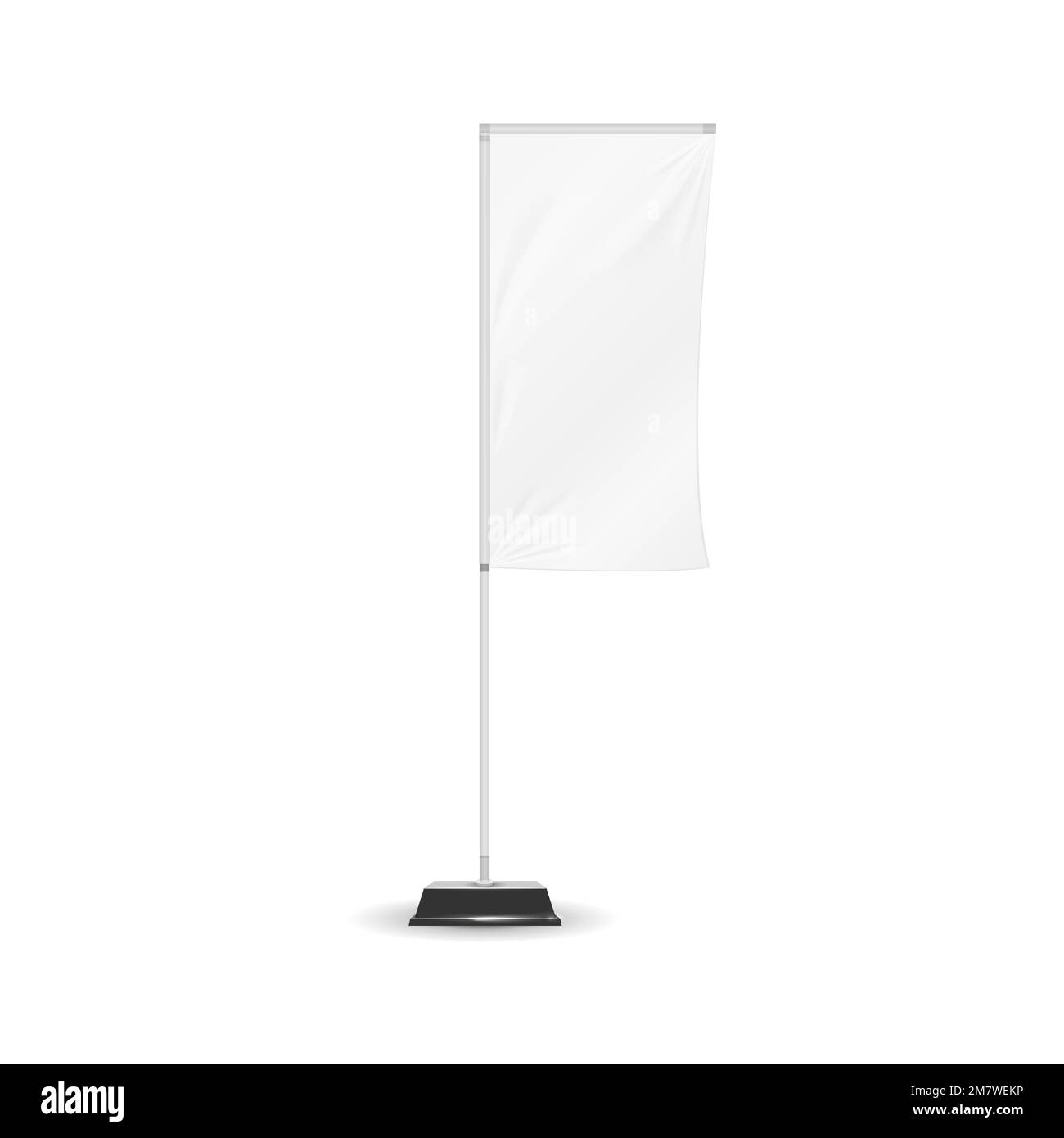 Advertising Banner Shield Mock Up, Template. White Outdoor Panel Blade ...