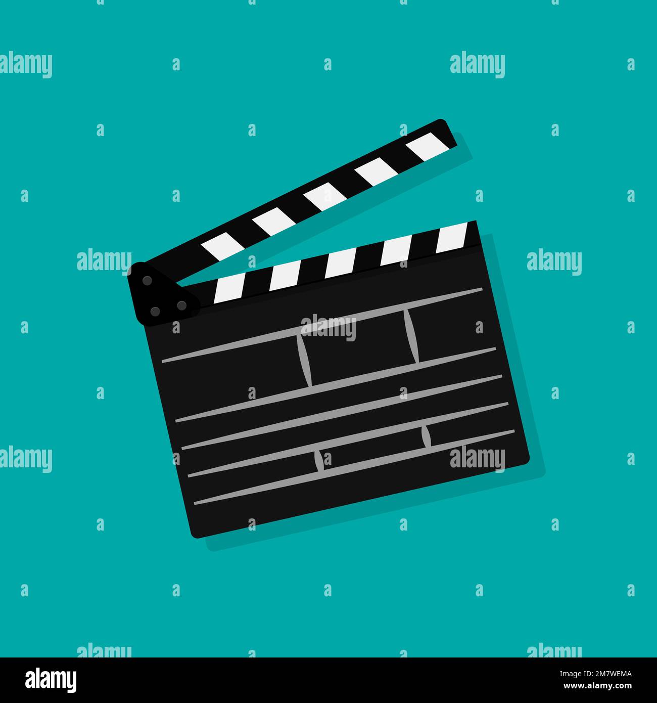 Clapperboard icon. Movie production sign. Video movie clapper equipment ...