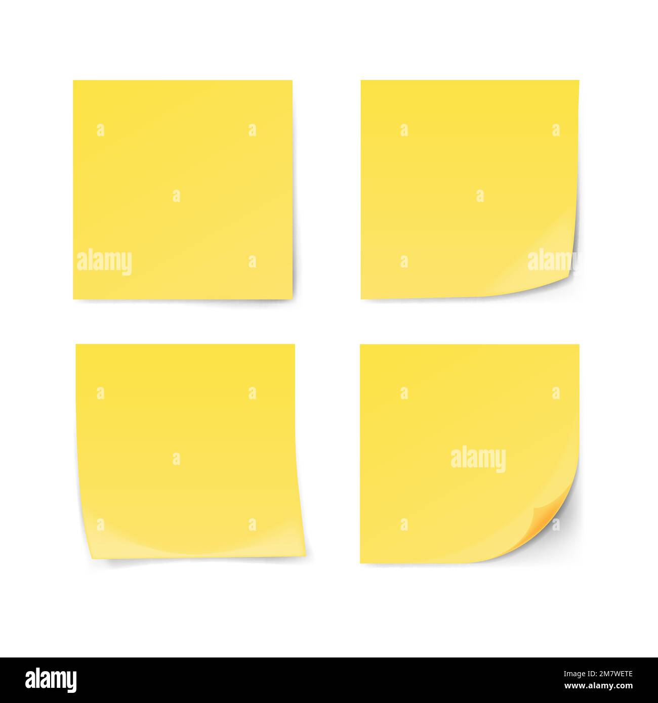 Post it note isolated on white background. Vector illustration Stock ...