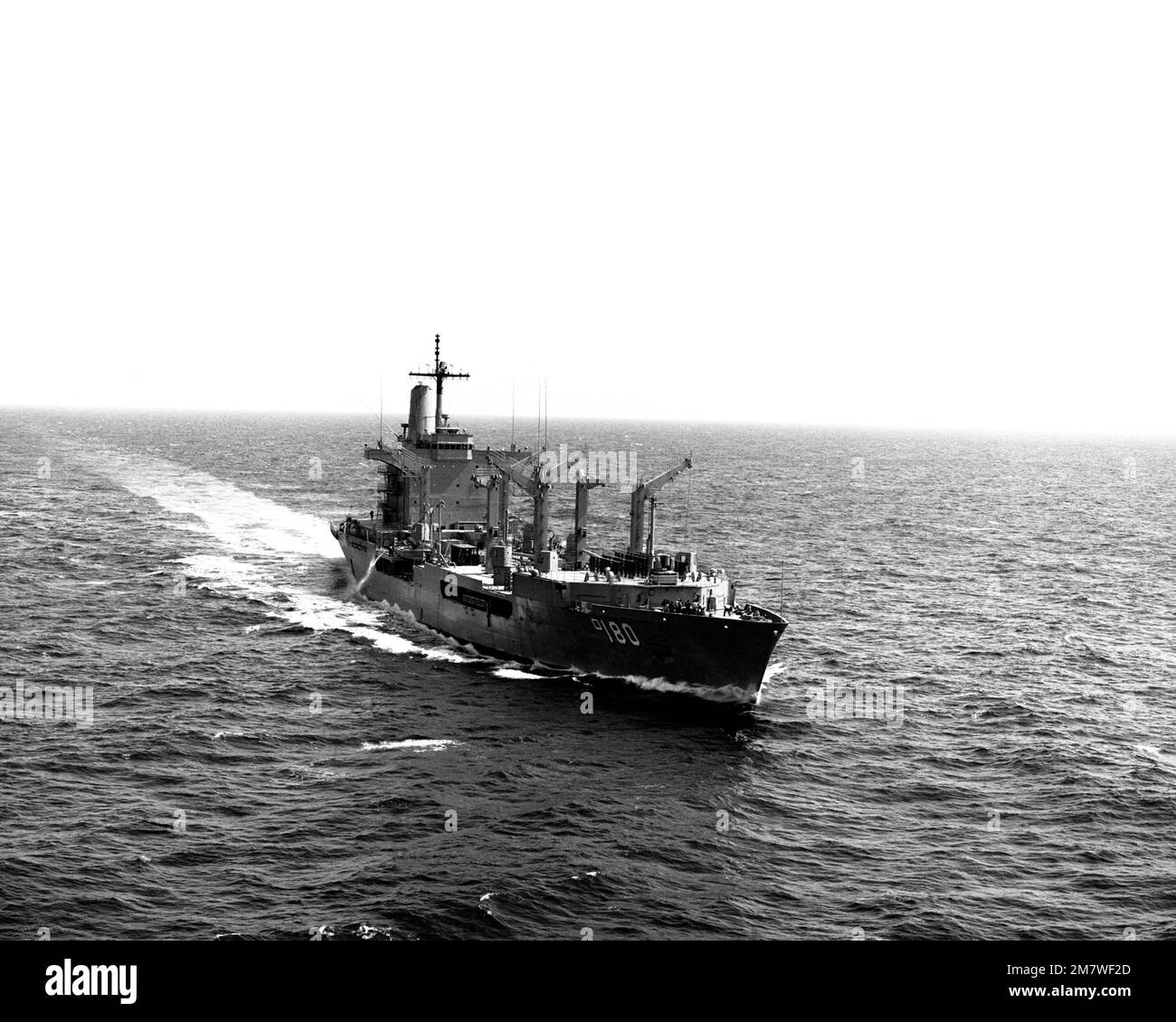 A starboard bow view of the fleet oiler USS WILLAMETTE (AO-180 ...