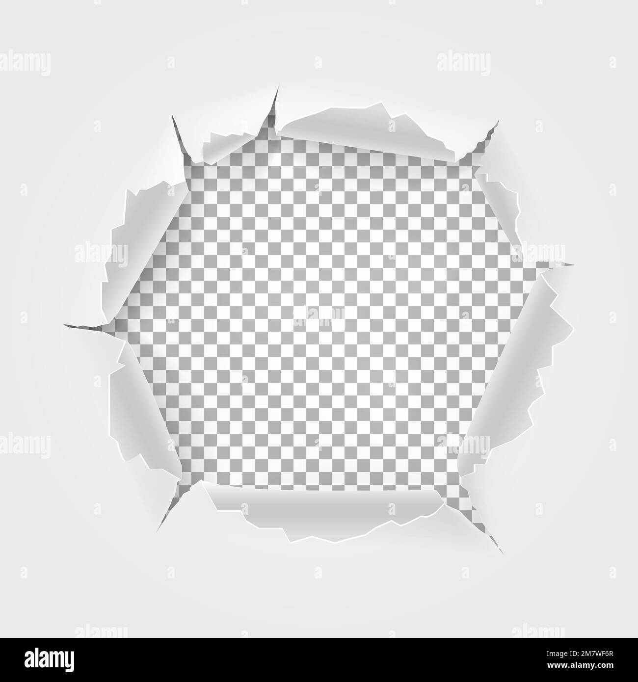 Torn paper with space for text. Torn hole and ripped of paper. Isolated ...
